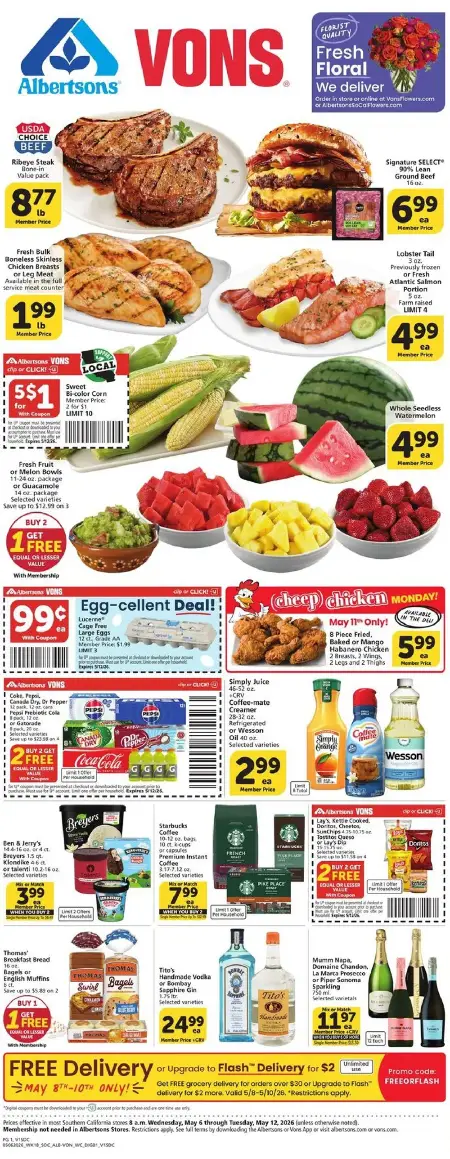Vons Weekly Ads | May 6 & May 13, 2026