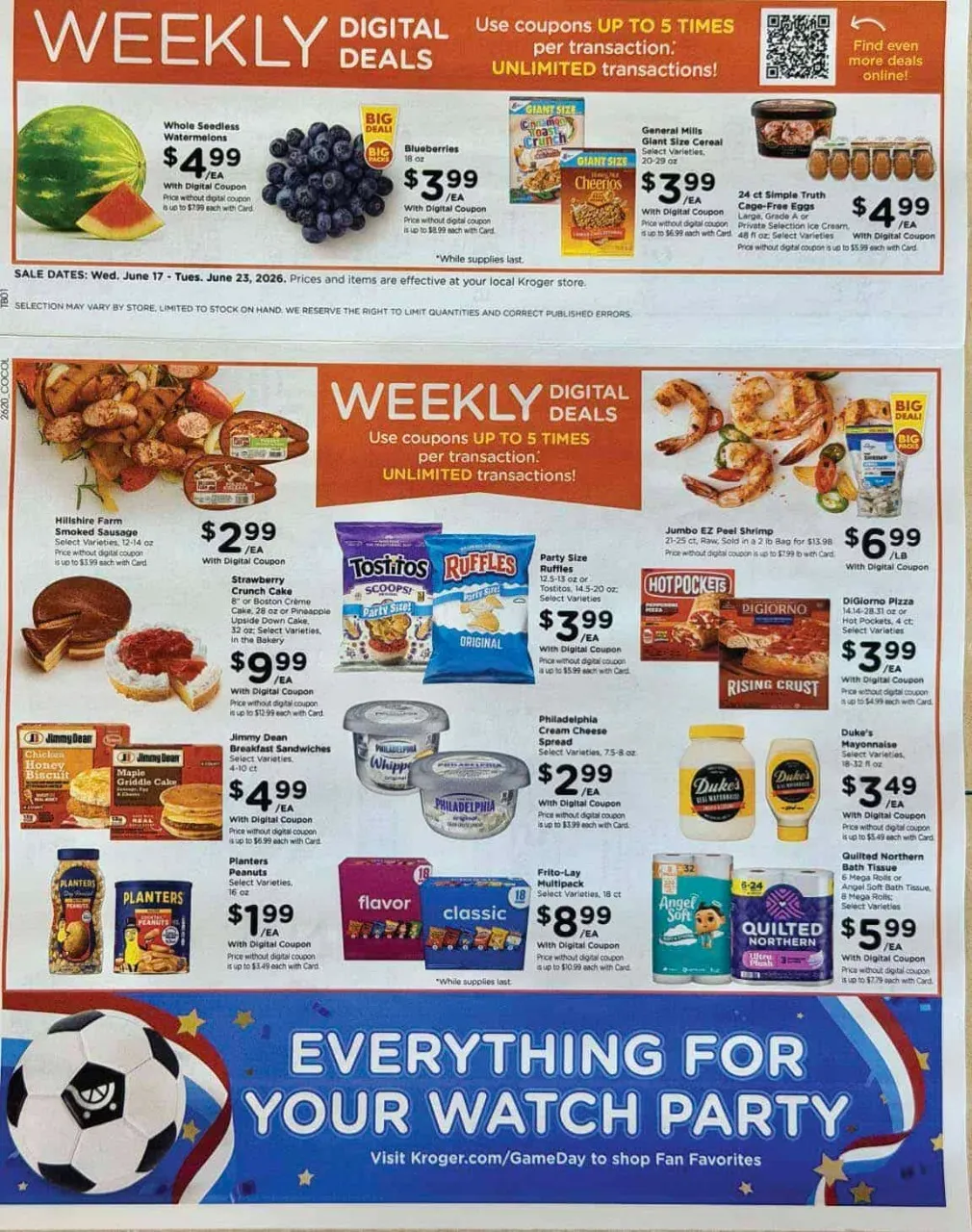 Kroger Weekly Ad Deals June 17 – 23, 2026